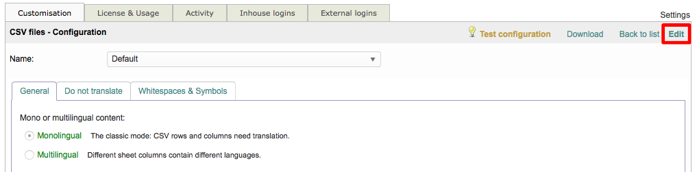 My CSV file does not use UTF-8 encoding. How can I change this in Wordbee Translator?